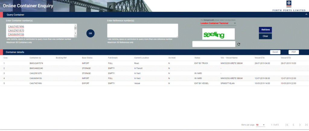 New digital container tracking system launched | Forth Ports